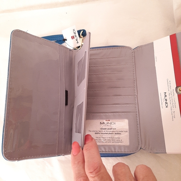 mundi | Bags | Mundi Big Fat Wallet Royal Blue Wallet Wristlet Scan ...